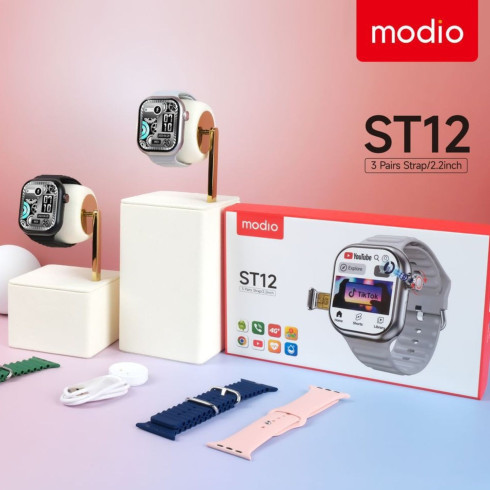 خرید و قیمت ساعت هوشمند Modio مدل Modio | ST12 Watch 4G سیم کارتخور با دوربین چرخشی و 64 گیگ ...