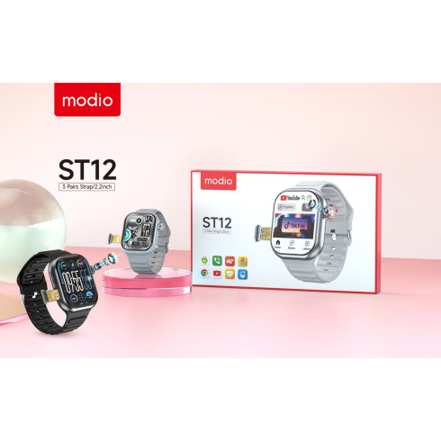خرید و قیمت ساعت هوشمند Modio مدل Modio | ST12 Watch 4G سیم کارتخور با دوربین چرخشی و 64 گیگ ...